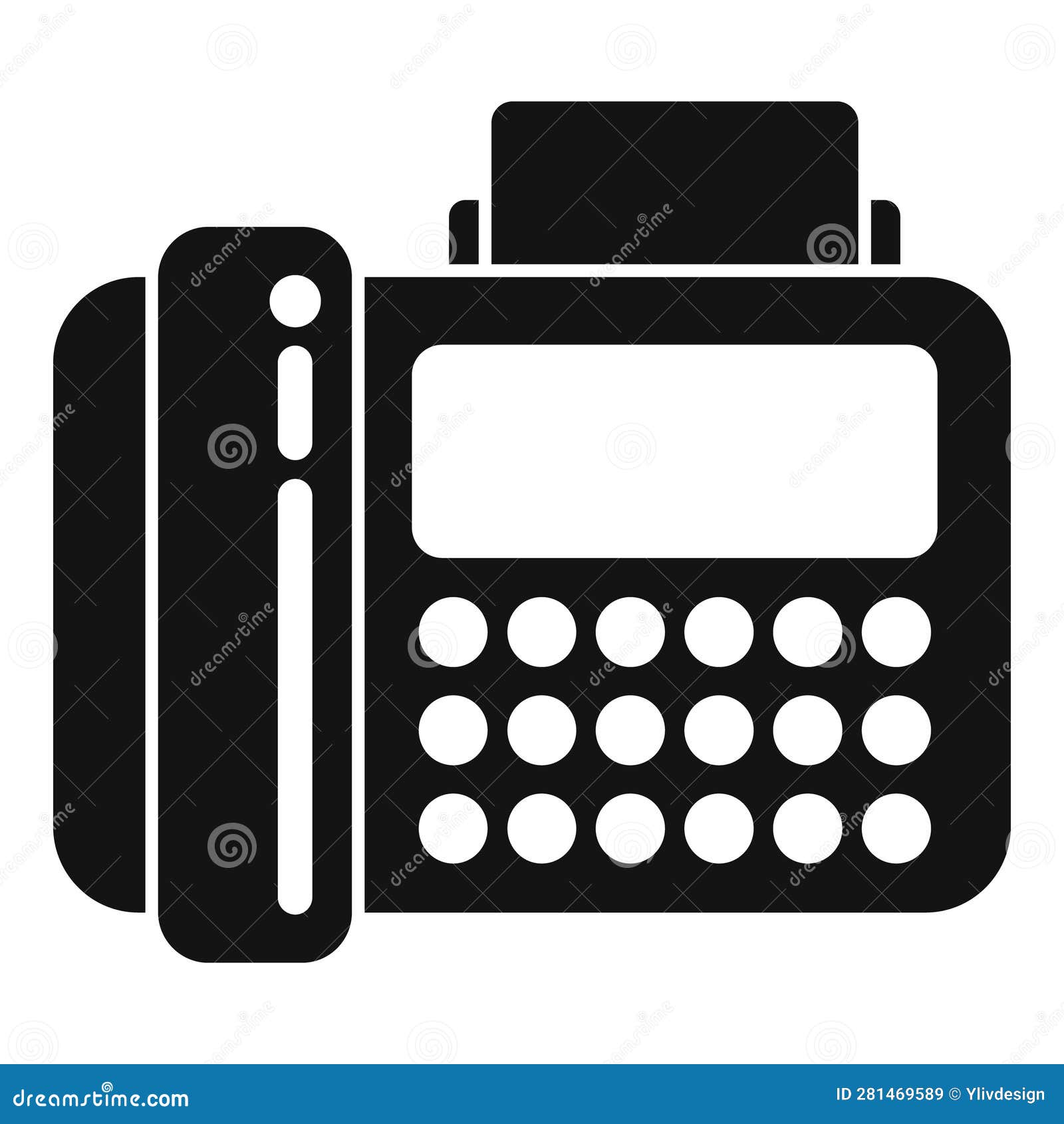 Fax Phone Icon Simple Vector. Service Support Stock Illustration ...