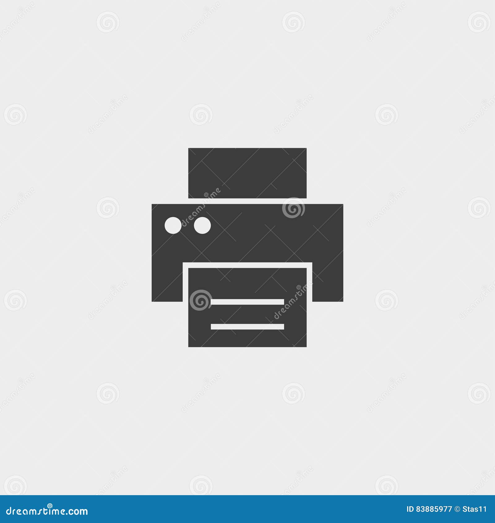 Fax, Printer Icon in Black Color. Vector Illustration Eps10 Stock ...