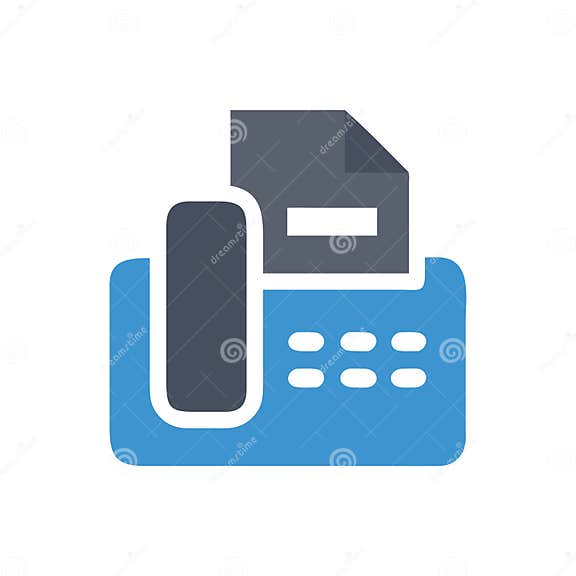 Fax Symbol Icon for Communication Stock Vector - Illustration of ...