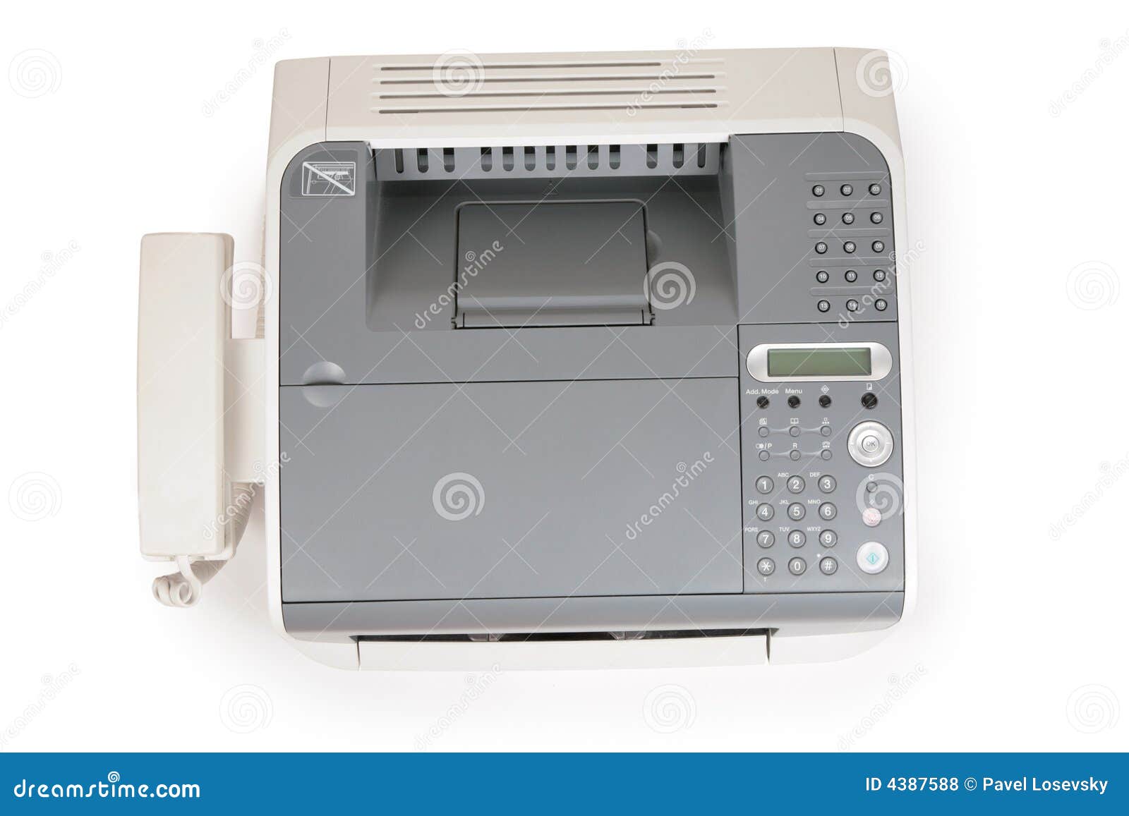 Fax and telephone from top stock photo. Image of message - 4387588