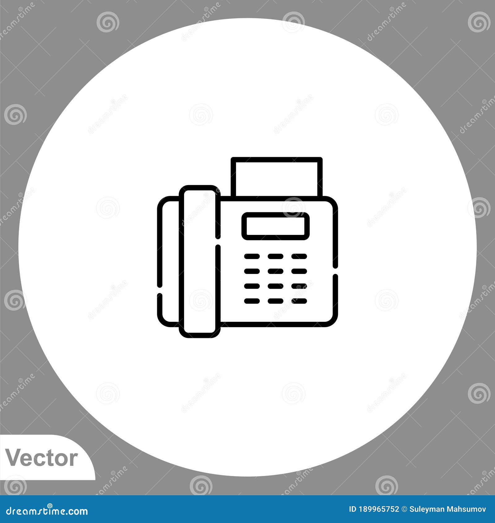 Fax Vector Icon Sign Symbol Stock Vector - Illustration of modern ...