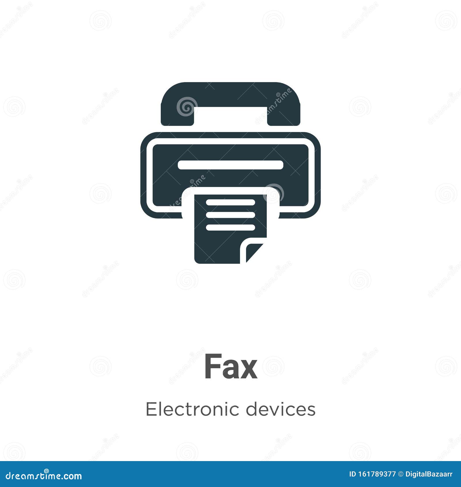 Fax Vector Icon on White Background. Flat Vector Fax Icon Symbol Sign ...