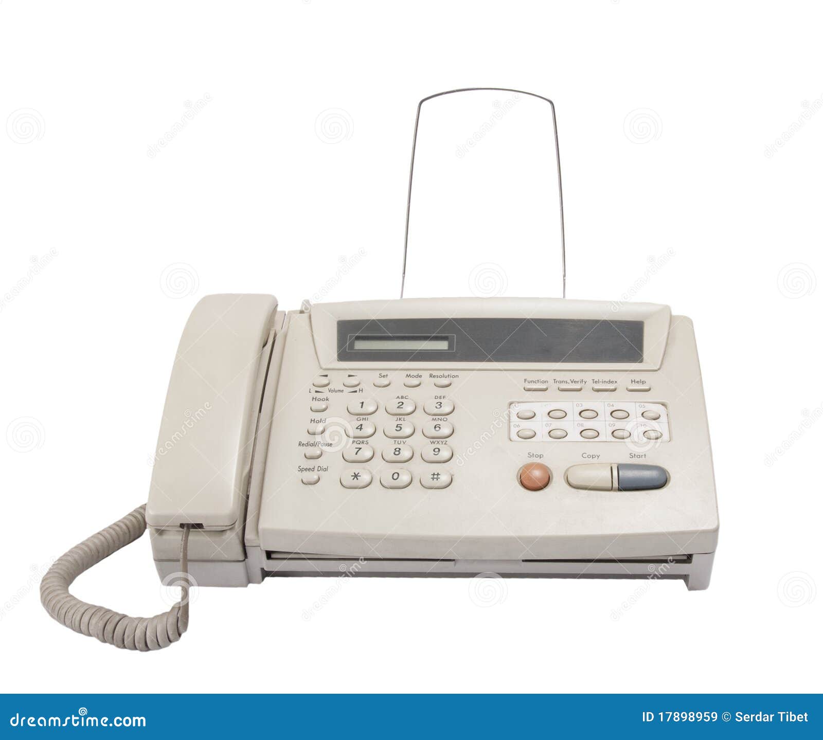 Faxapparaat stock afbeelding. Image of machine, aantallen - 17898959