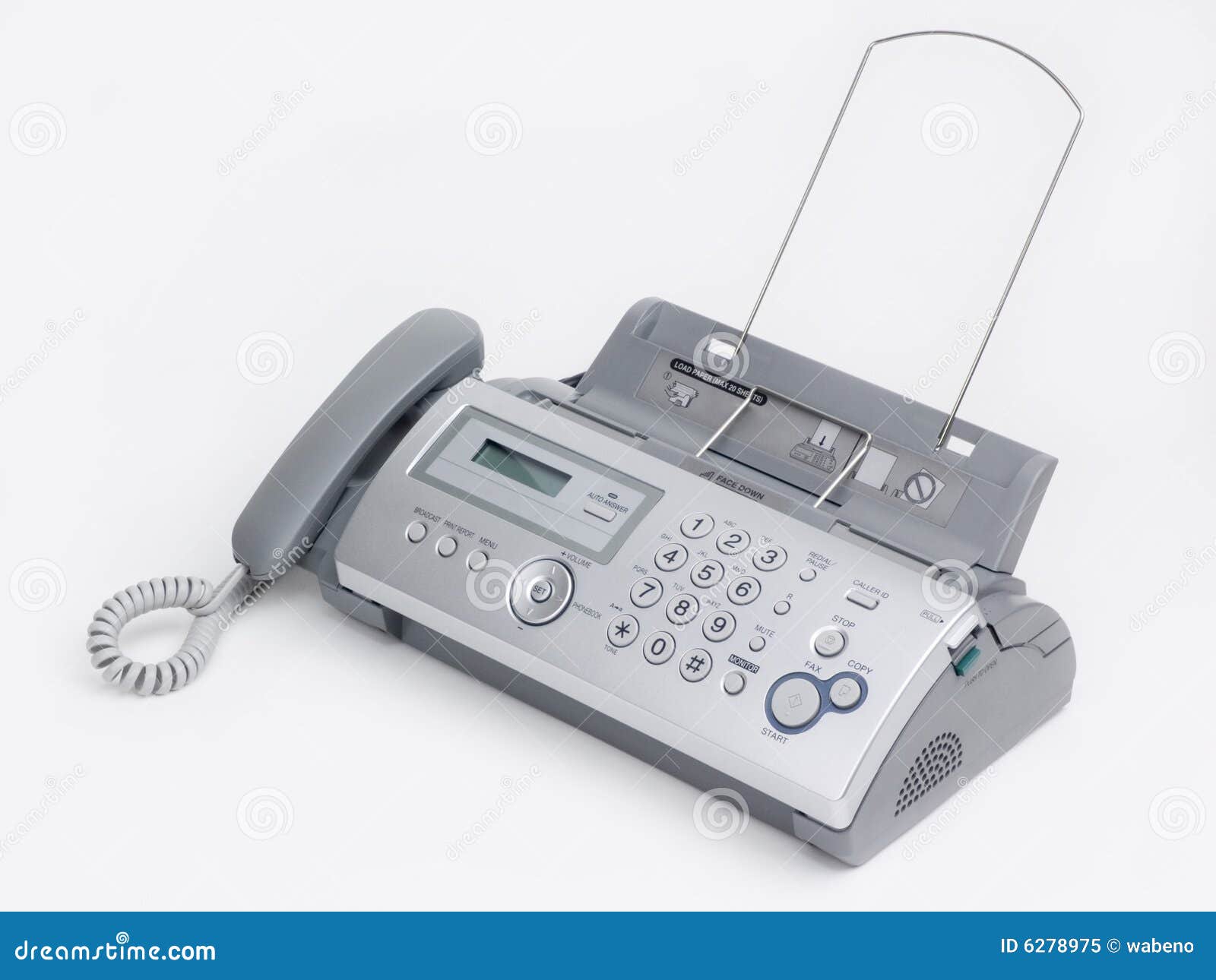 Faxapparaat stock afbeelding. Image of pagina, exemplaar - 6278975