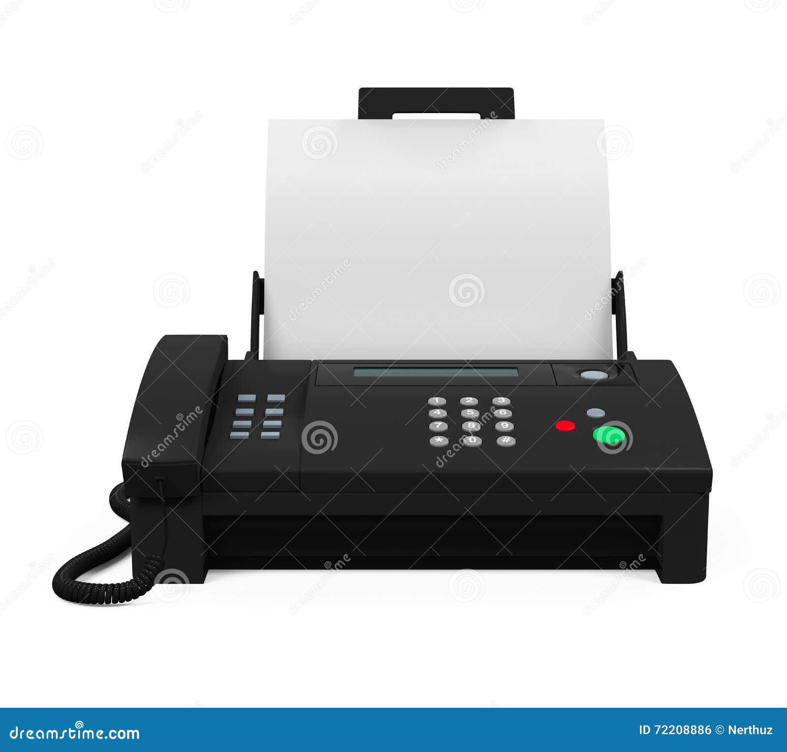 Faxapparaat met Document stock illustratie. Illustration of internet ...