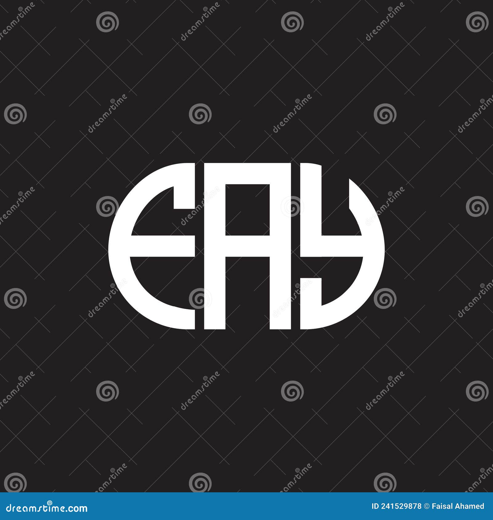 FAY Letter Logo Design on Black Background. FAY Creative Initials ...