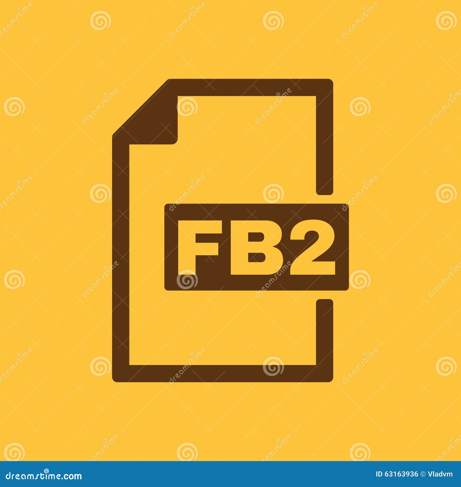 The FB2 Icon. File Format Symbol Stock Illustration - Illustration of ...