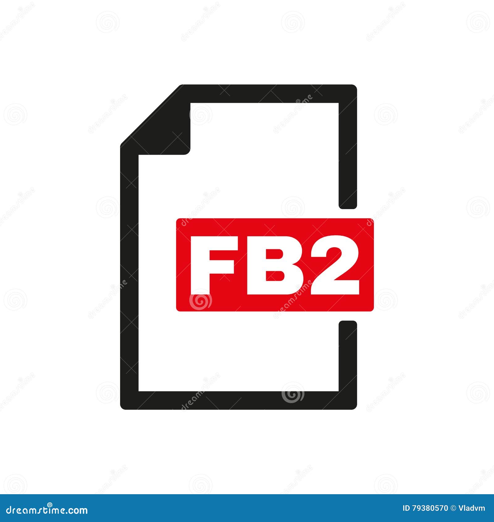 The FB2 Icon. File Format Symbol Stock Vector - Illustration of eps10 ...