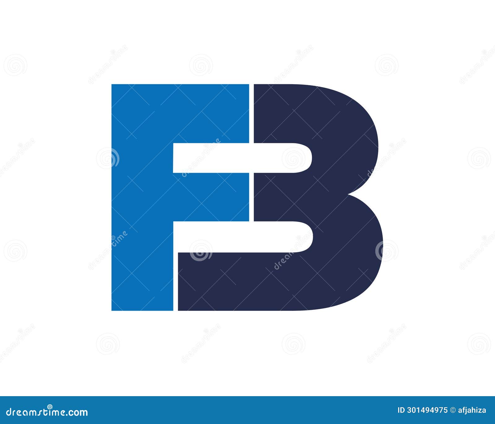 Fb Logo Template Initial Icon Stock Vector - Illustration of flat ...