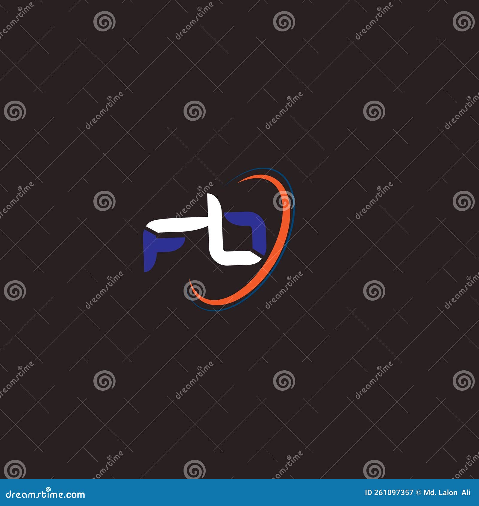 FB Text Logo Design stock vector. Illustration of advertising - 261097357