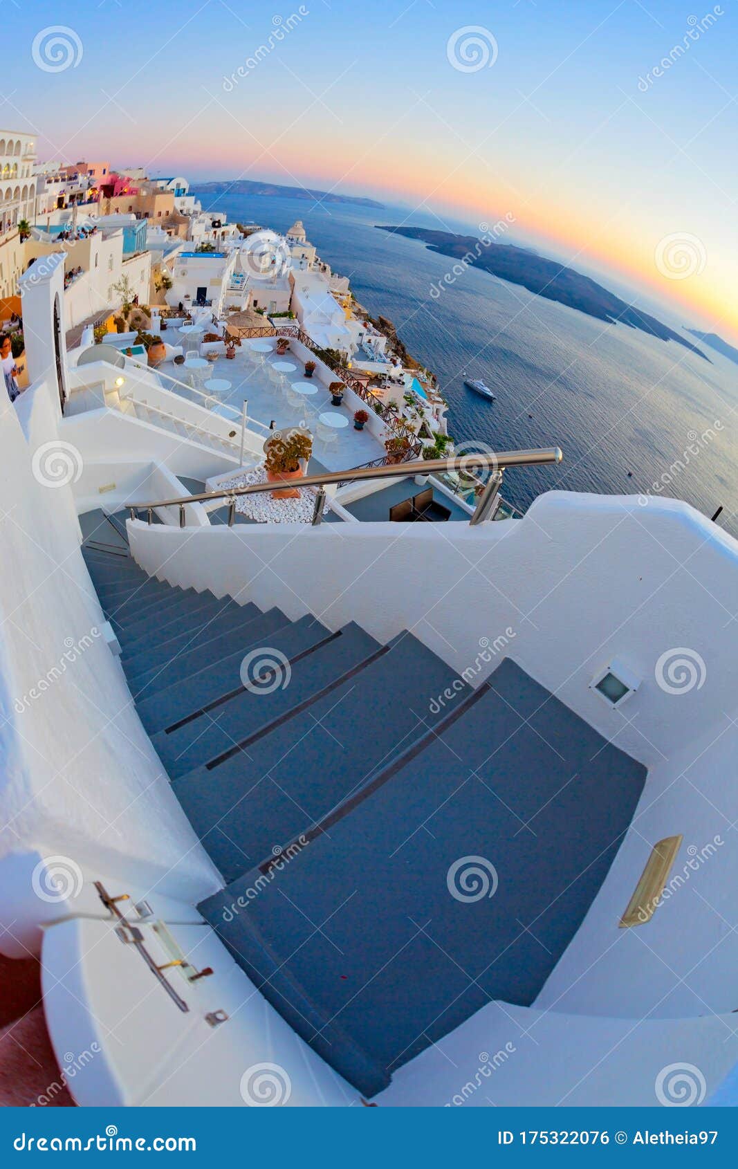 Panoramic View of Santorini Island, Greece Stock Photo - Image of ...