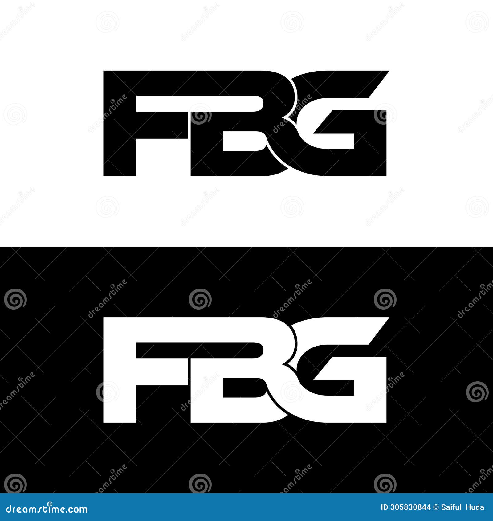FBG Letter Monogram Logo Design Vector Stock Illustration ...