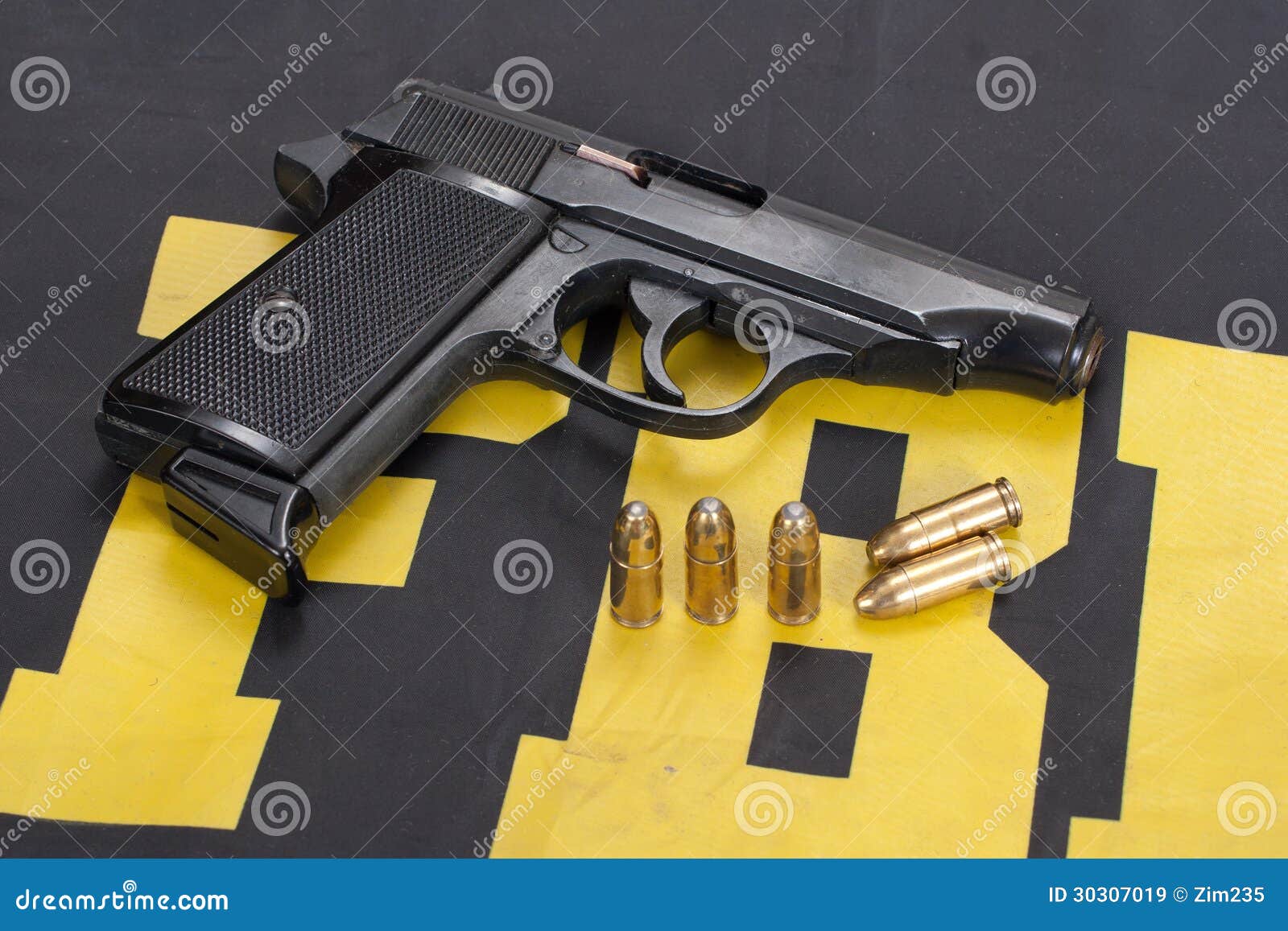 Fbi Badge And Gun