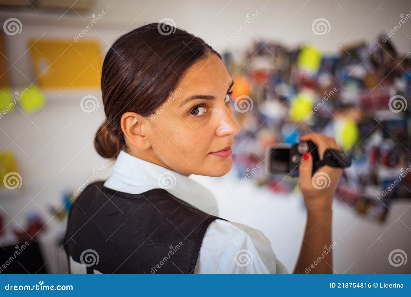 FBI Female Agent Using Camera Stock Photo - Image of forensic ...
