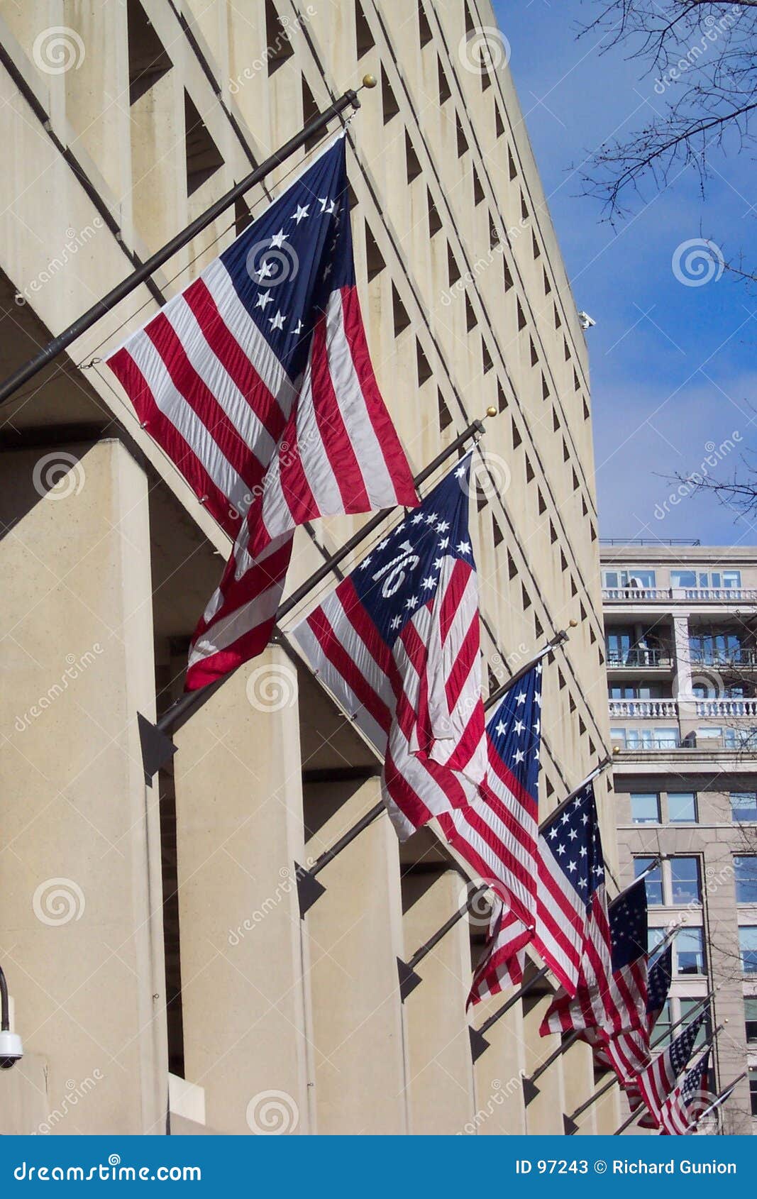 FBI Headquarters stock image. Image of flag, travel, american - 97243