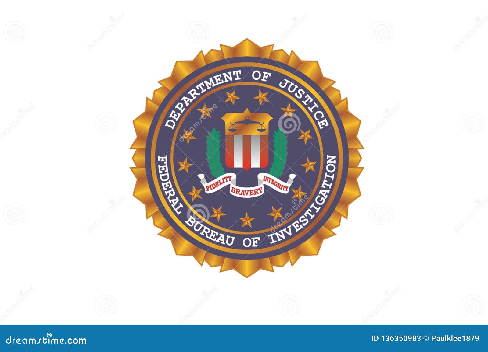 FBI Logo Editorial Vector Illustration Redaktionell Arkivfoto ...
