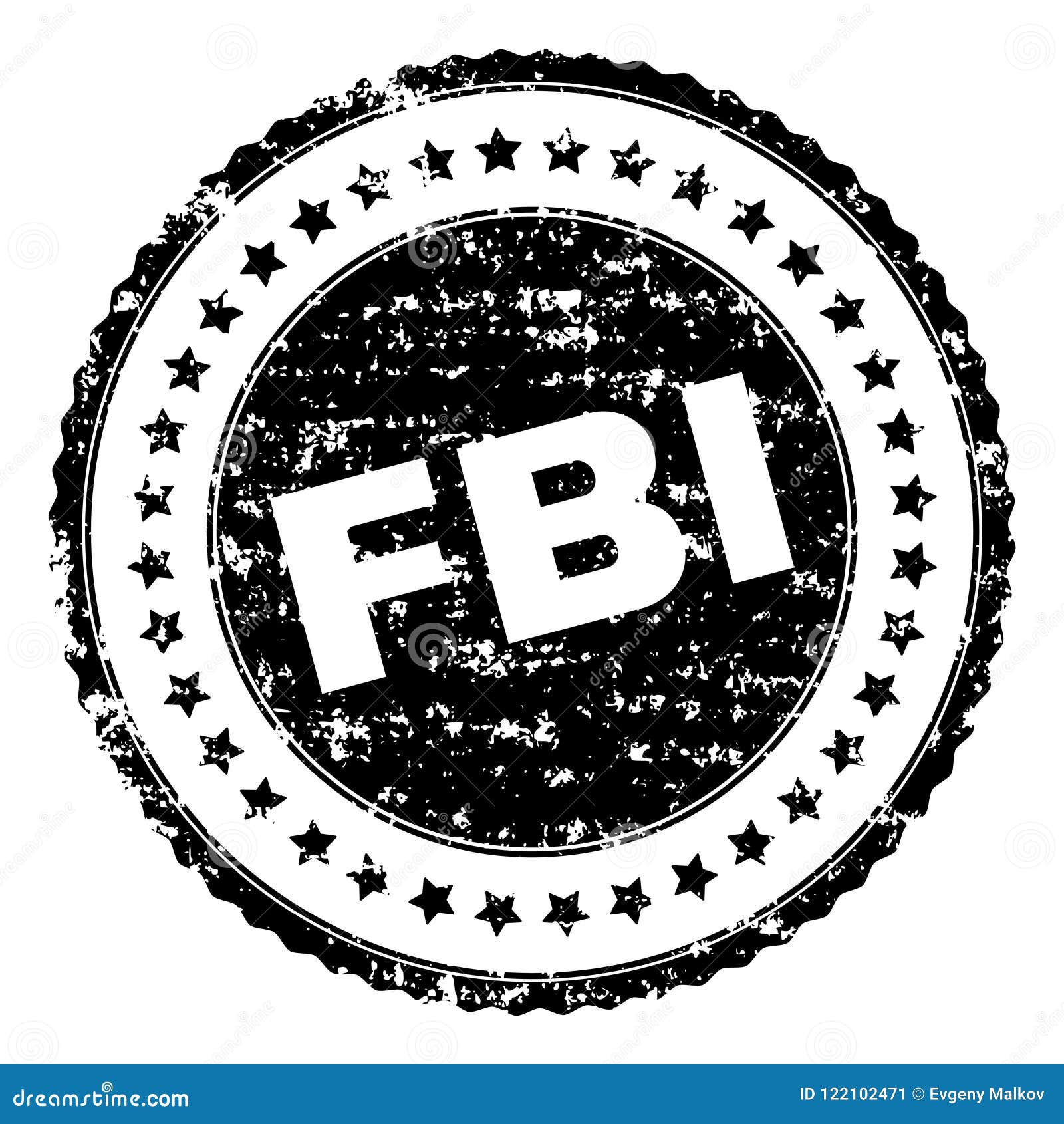 Grunge Textured Fbi Stamp Seal Stock Vector Illustration Of Inspector Inspect 122102471