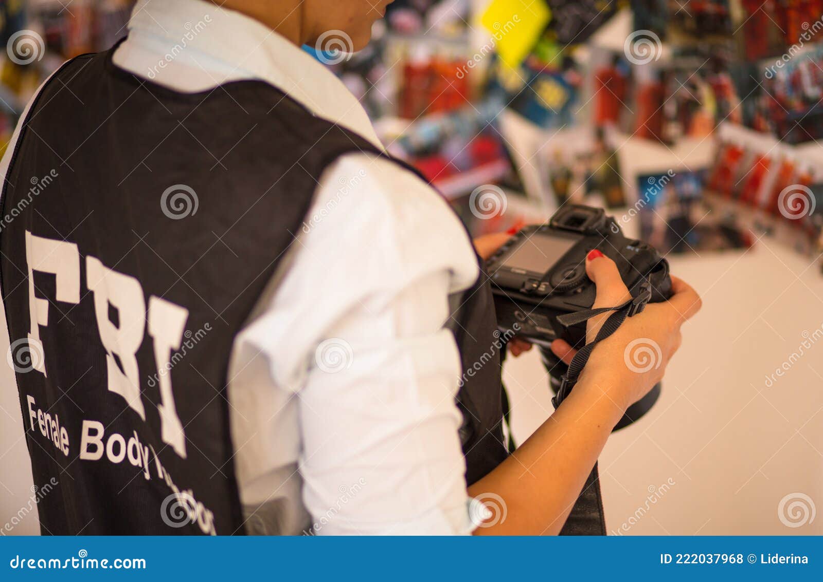 FBI Woman with Camera in Office. Stock Photo - Image of ethnicity ...