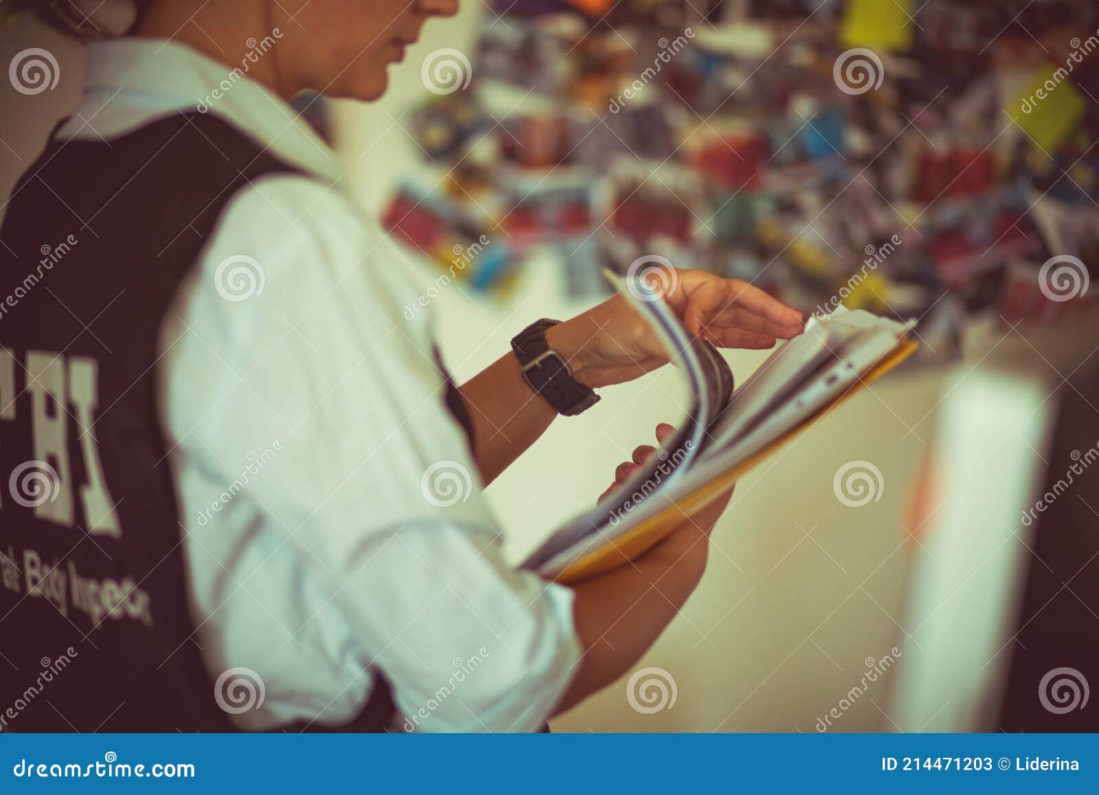 Detective with documents stock image. Image of forensic - 214471203