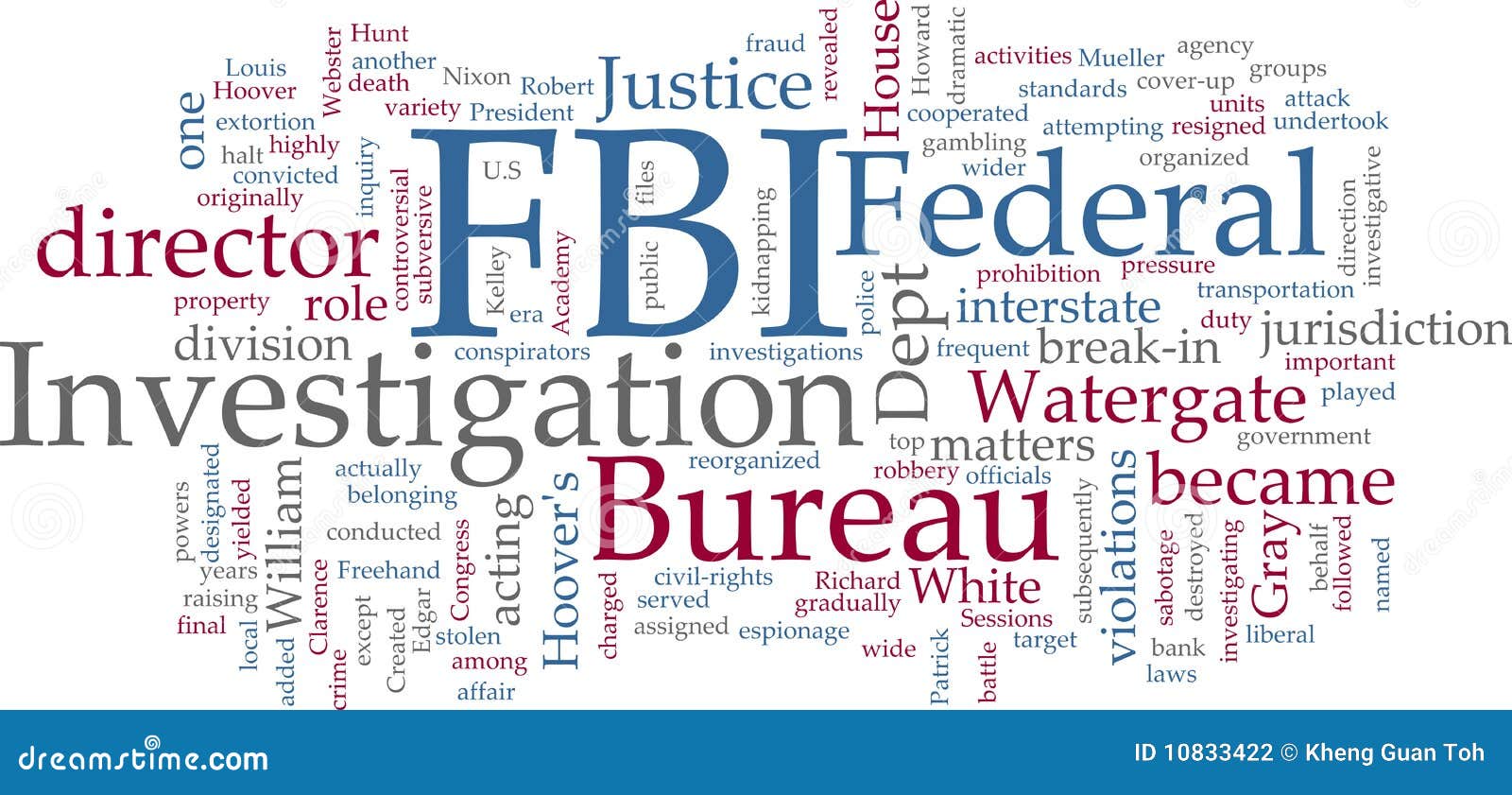 FBI word cloud editorial photography. Illustration of jurisdiction ...
