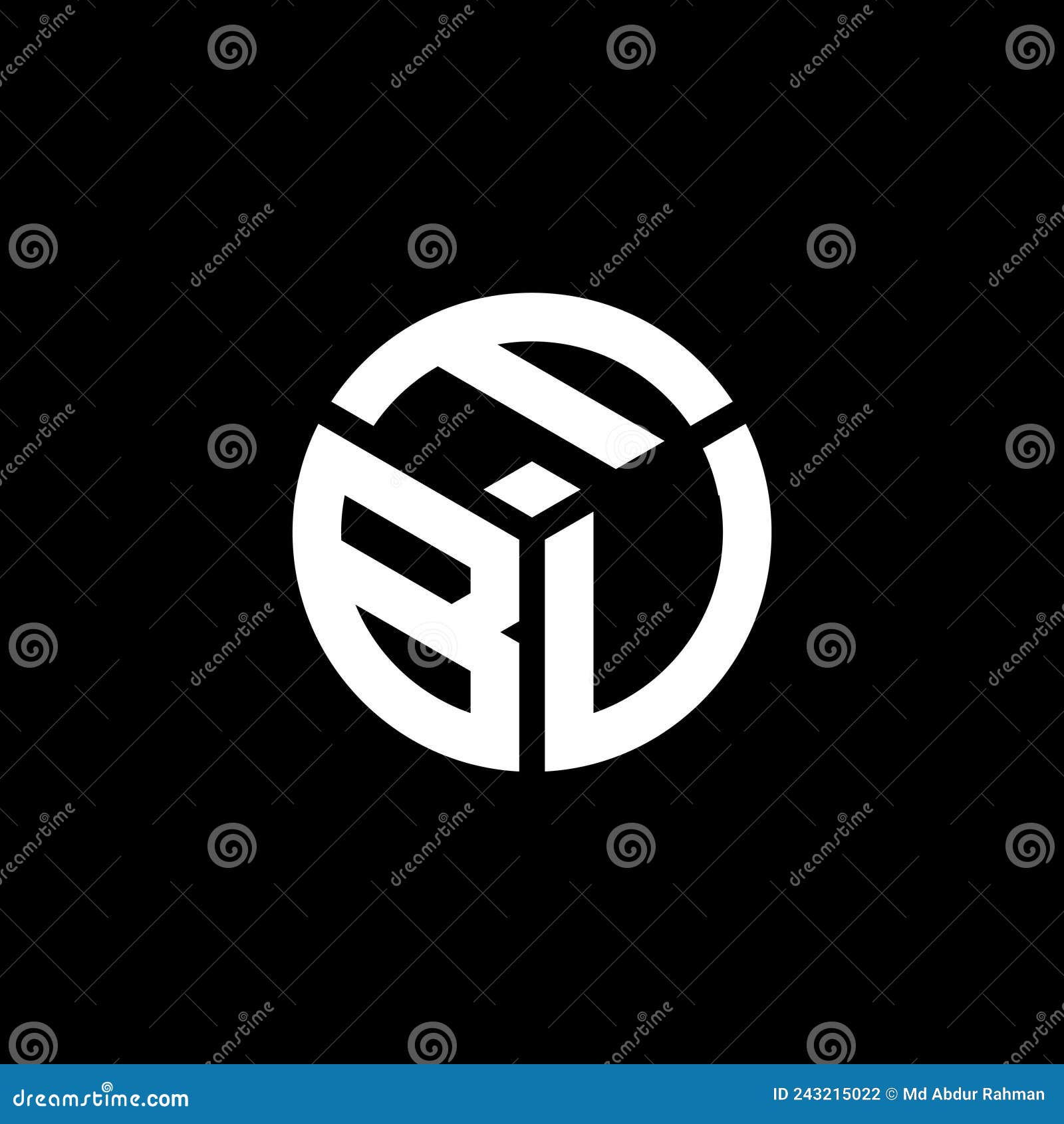 FBV Letter Logo Design on Black Background. FBV Creative Initials ...