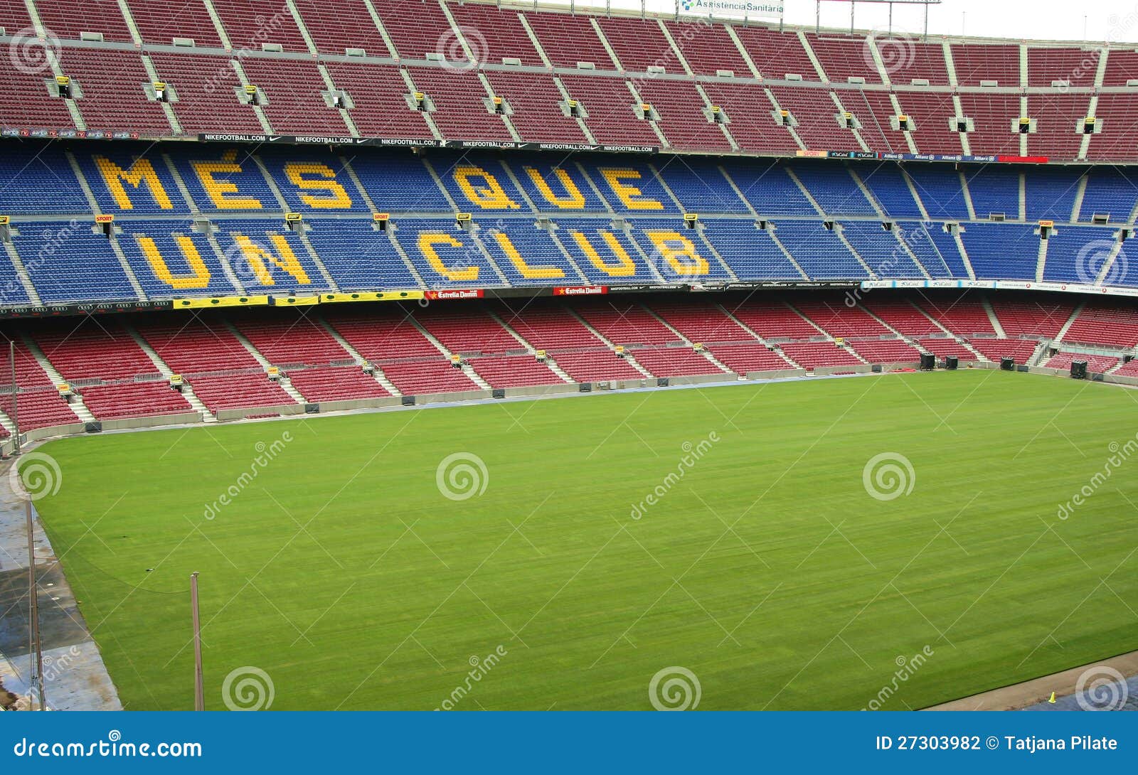 The Camp Nou Football Stadium, Home Ground To Barcelona Football Club ...