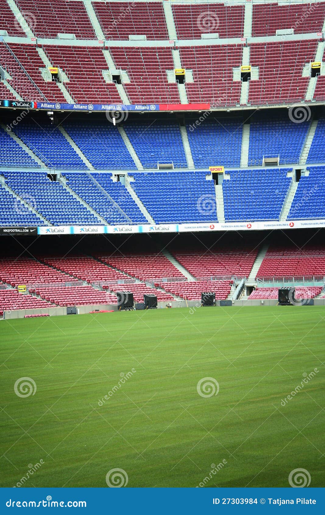 The Camp Nou Football Stadium, Home Ground To Barcelona Football Club ...