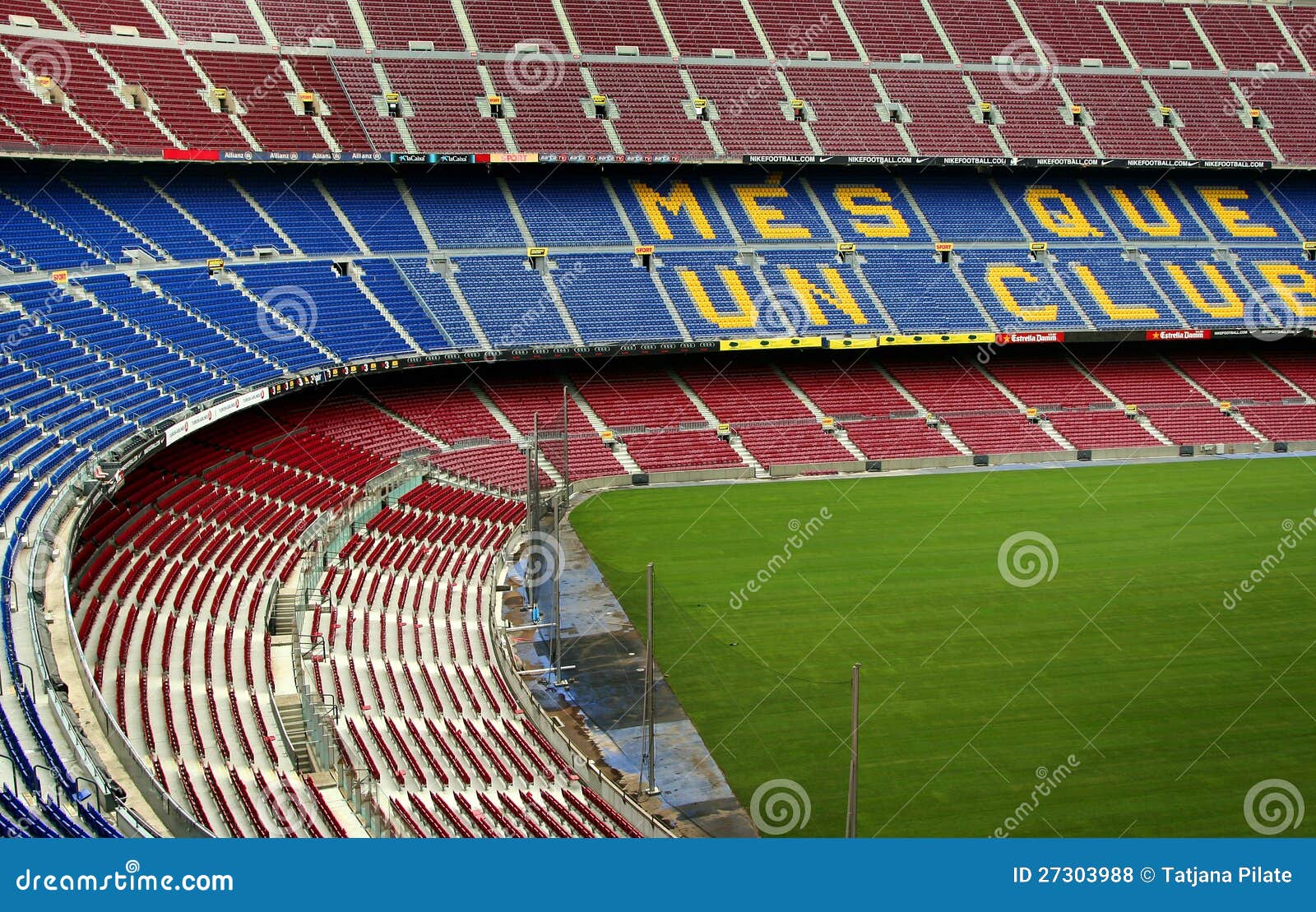 The Camp Nou Football Stadium, Home Ground To Barcelona Football Club ...