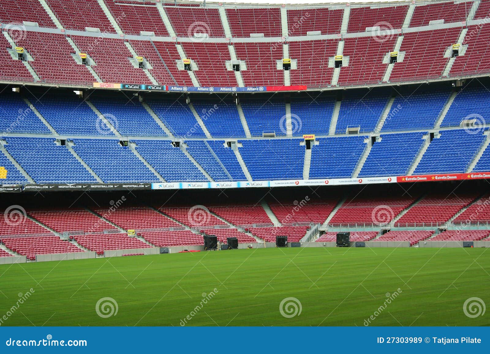 The Camp Nou Football Stadium, Home Ground To Barcelona Football Club ...