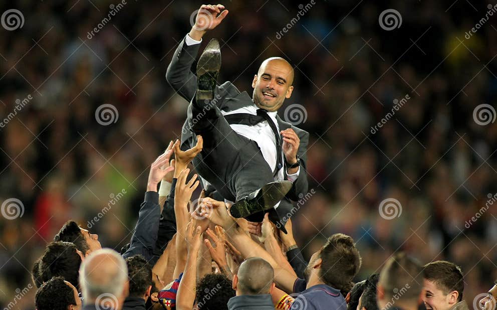 FC Barcelona Coach Guardiola Editorial Stock Photo - Image of guardiola ...