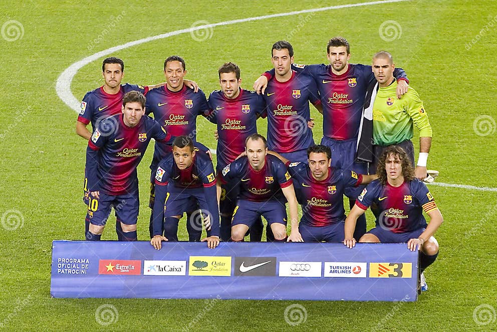 FC Barcelona team editorial photo. Image of carles, action - 28239676