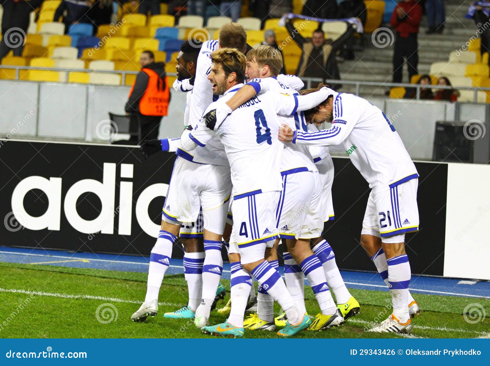 FC Dynamo Kyiv Players Celebrate after Scored a Goal Editorial Photo ...