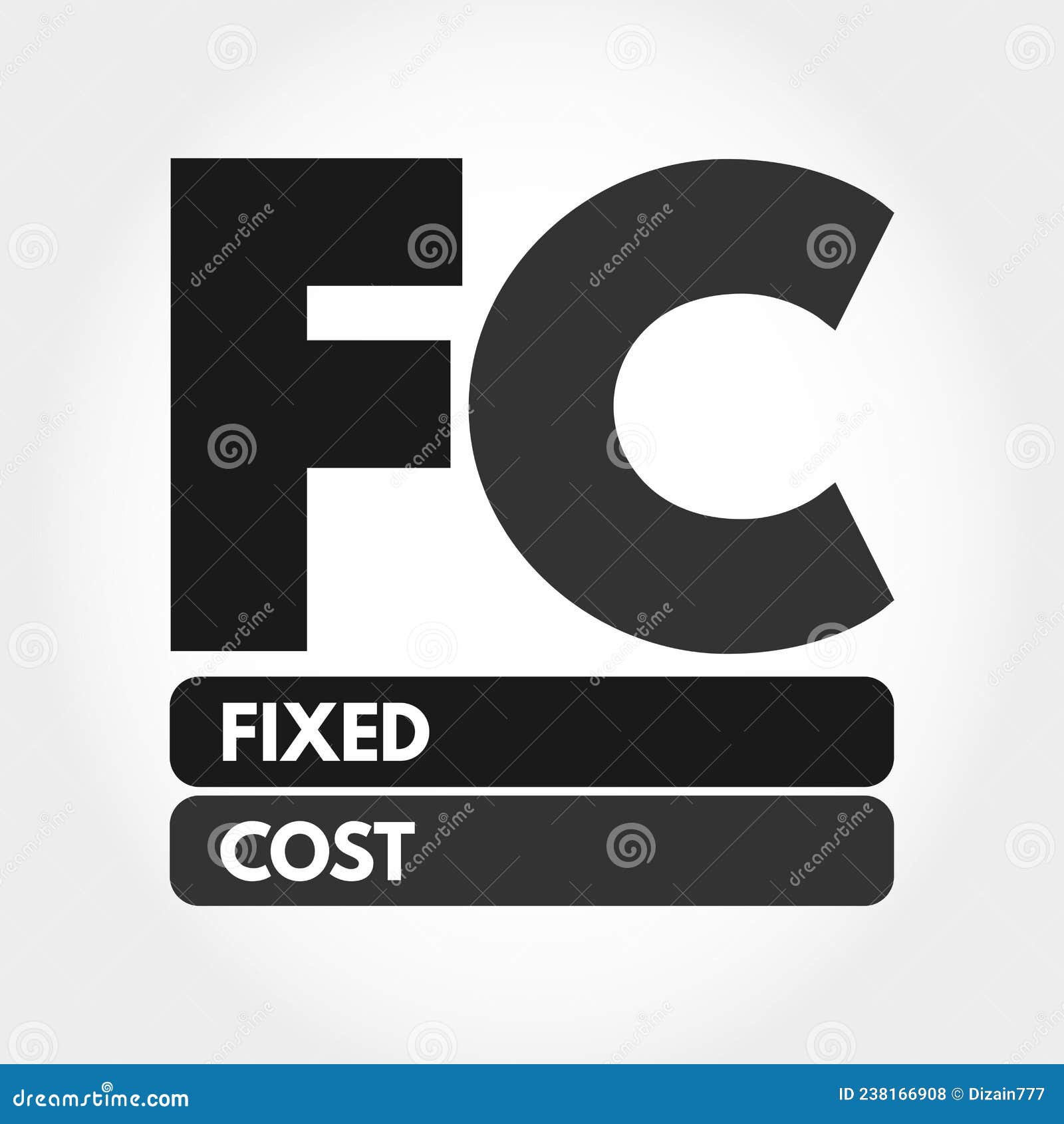 FC - Fixed Cost Acronym, Business Concept Background Stock Illustration ...