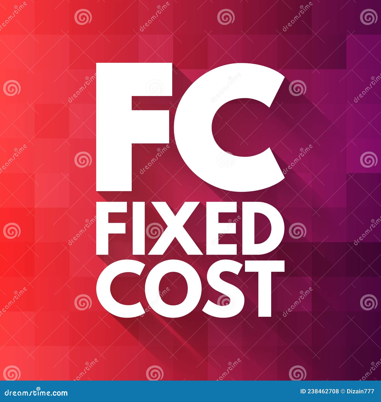 FC - Fixed Cost Acronym, Business Concept Background Stock Illustration ...