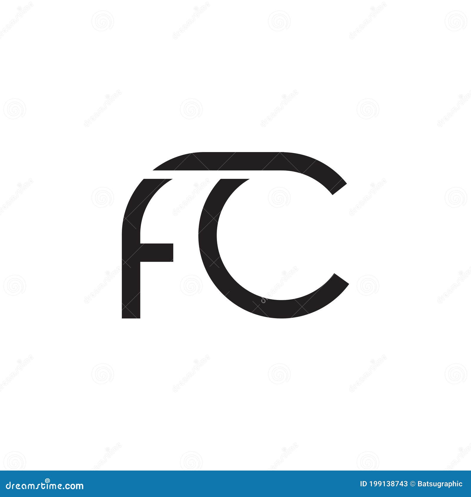 Fc Initial Letter Vector Logo Icon Stock Vector - Illustration of ...