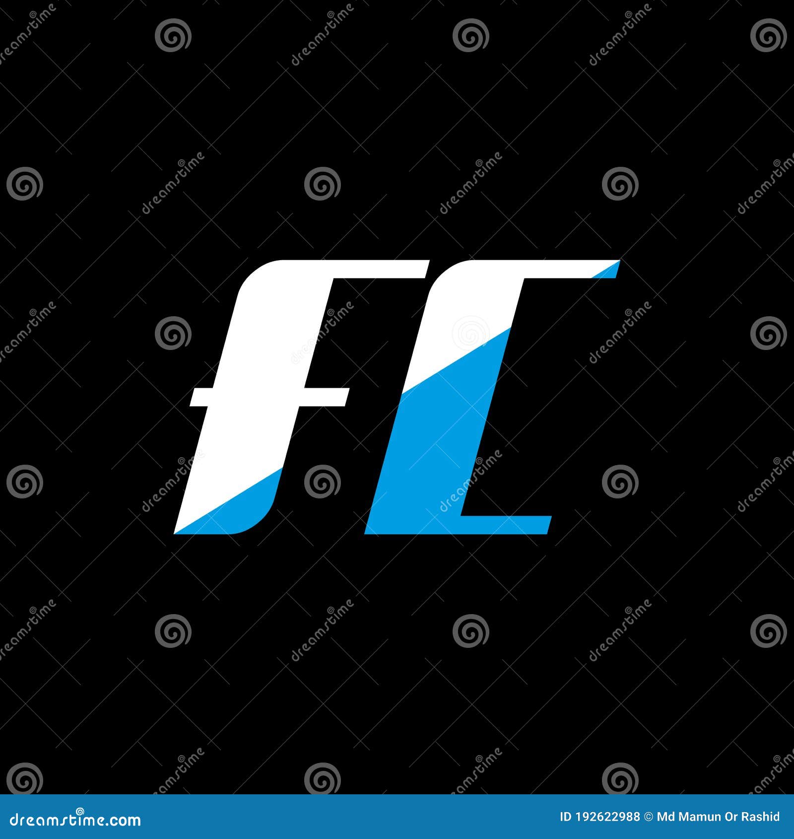 FC Letter Logo Design on Black Background. FC Creative Initials Letter ...