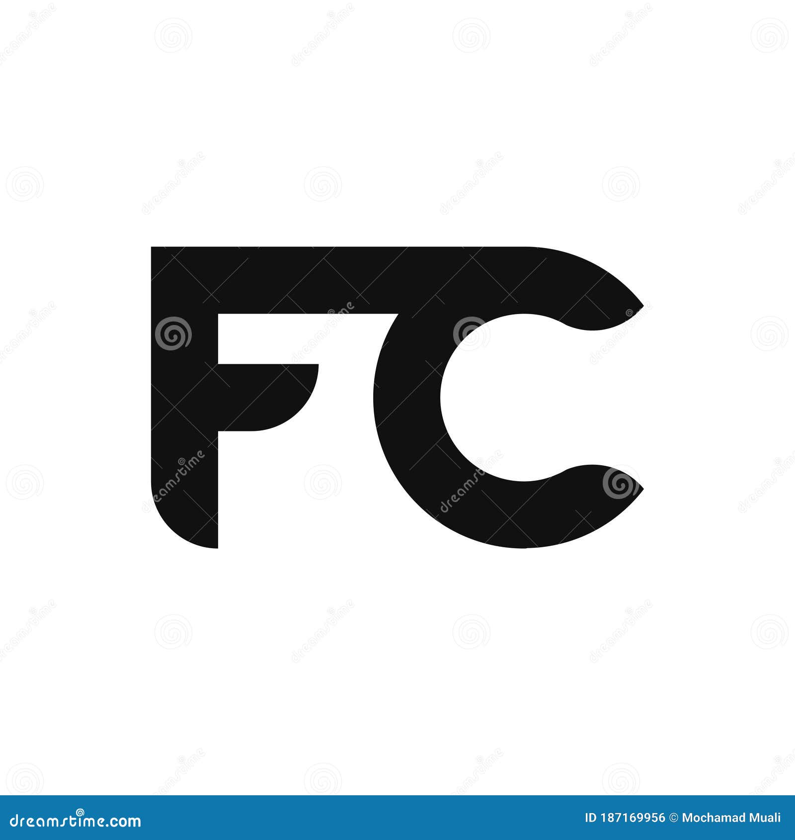 FC Letter Logo Design with Simple Style Stock Vector - Illustration of ...