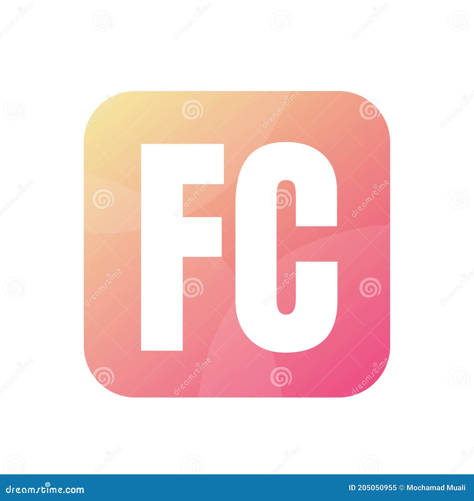 FC Letter Logo Design with Simple Style Stock Vector - Illustration of ...