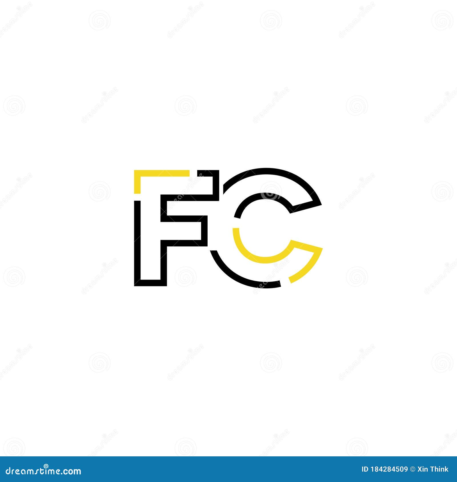 FC Letter Logo Icon Design Template Elements Stock Vector ...