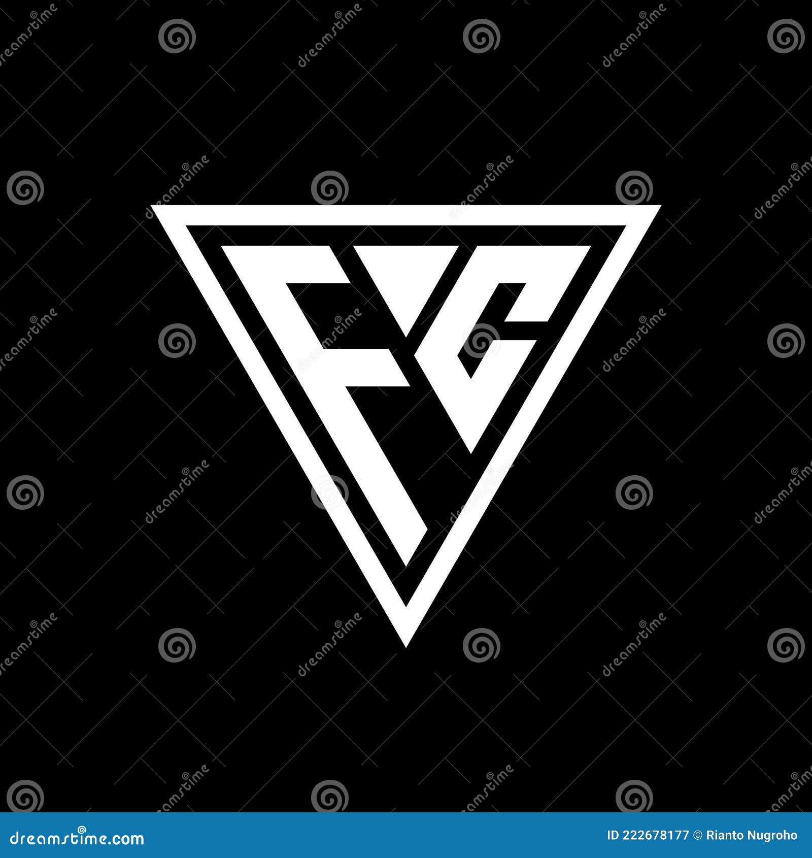 FC Logo Monogram with Triangle Shape Designs Template Stock Vector ...
