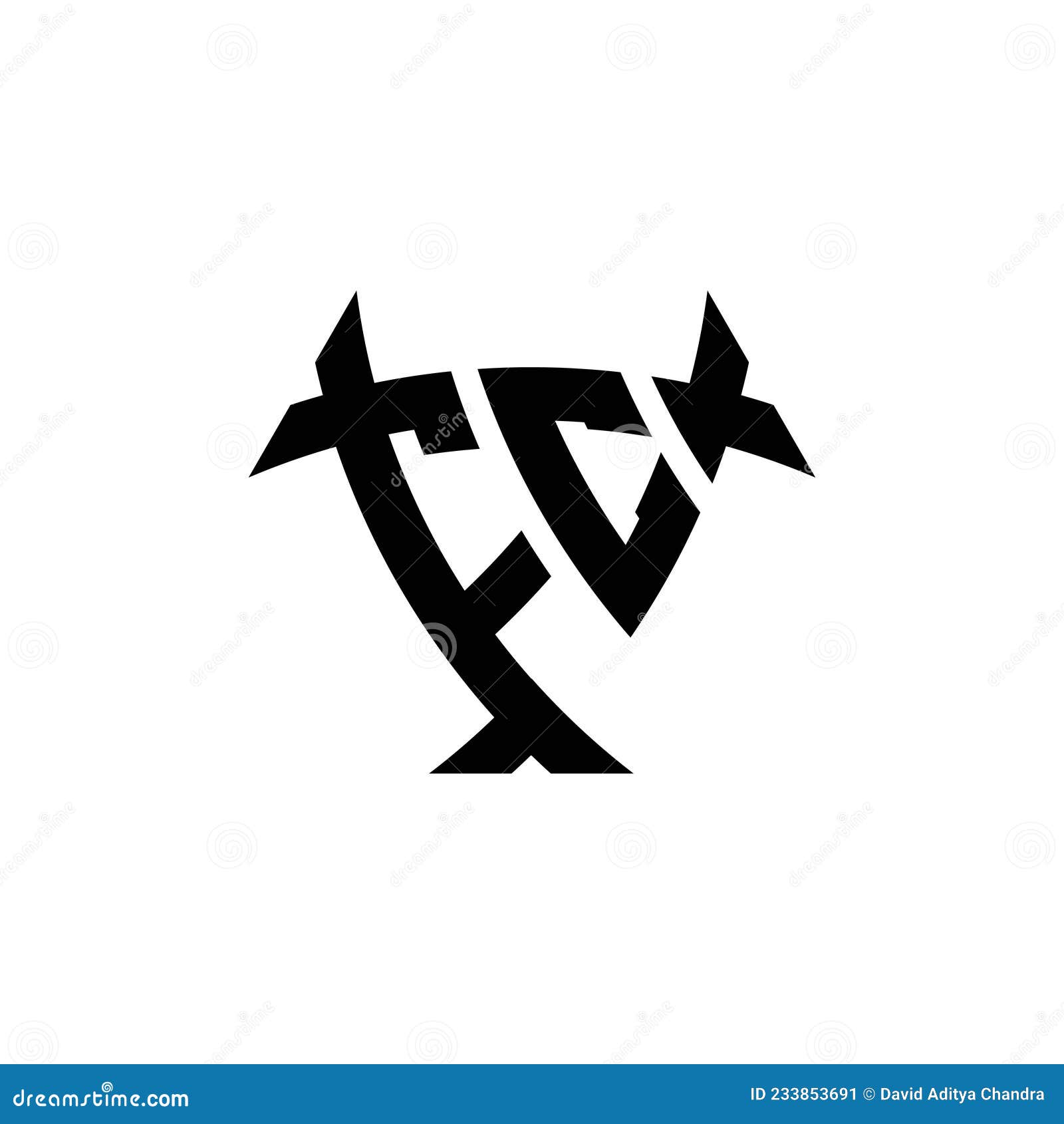 FC Logo Monogram Triangle Shield Style Stock Vector - Illustration of ...