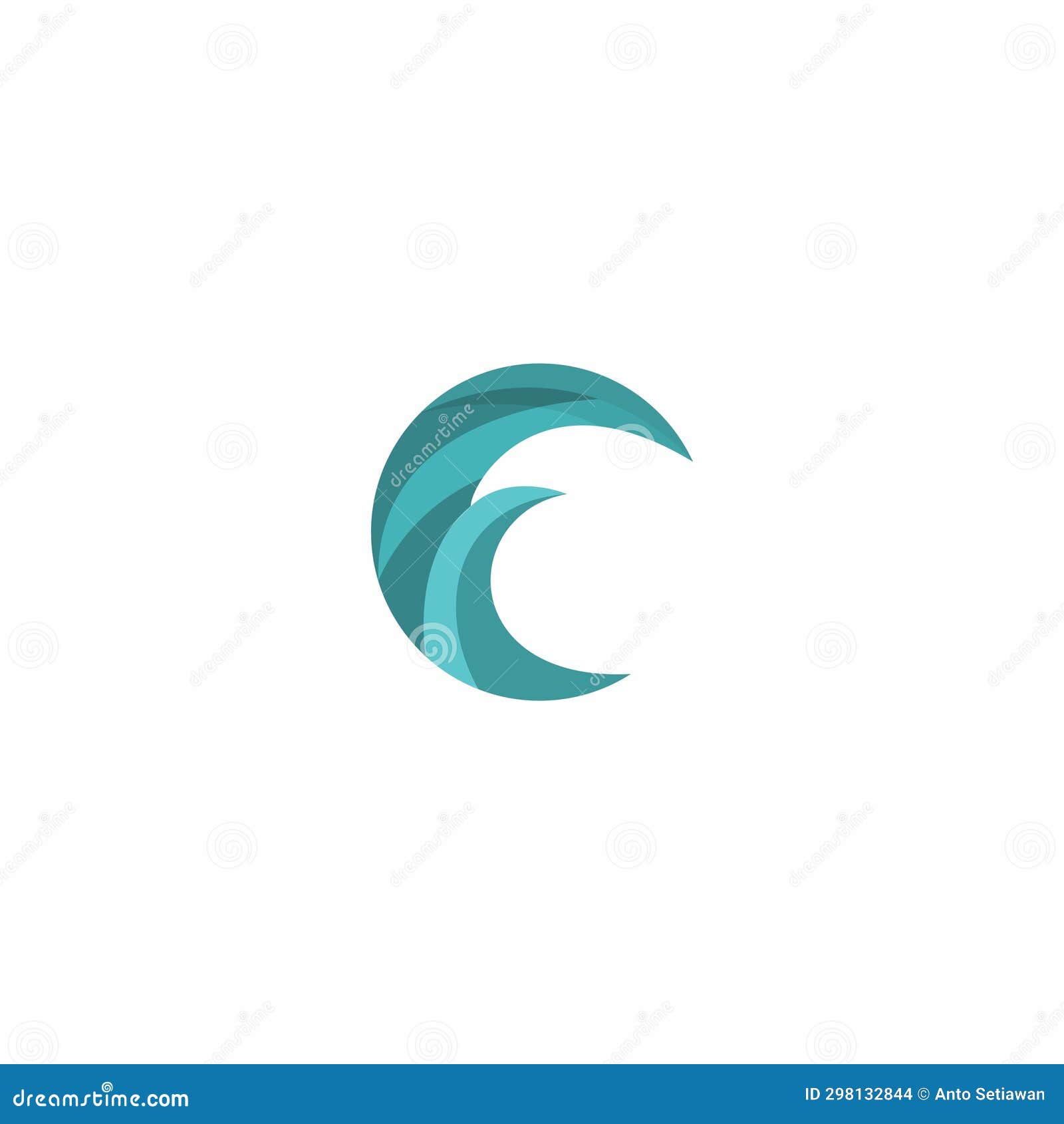 FC Wave Logo Simple Design. Wave Icon Stock Illustration - Illustration ...