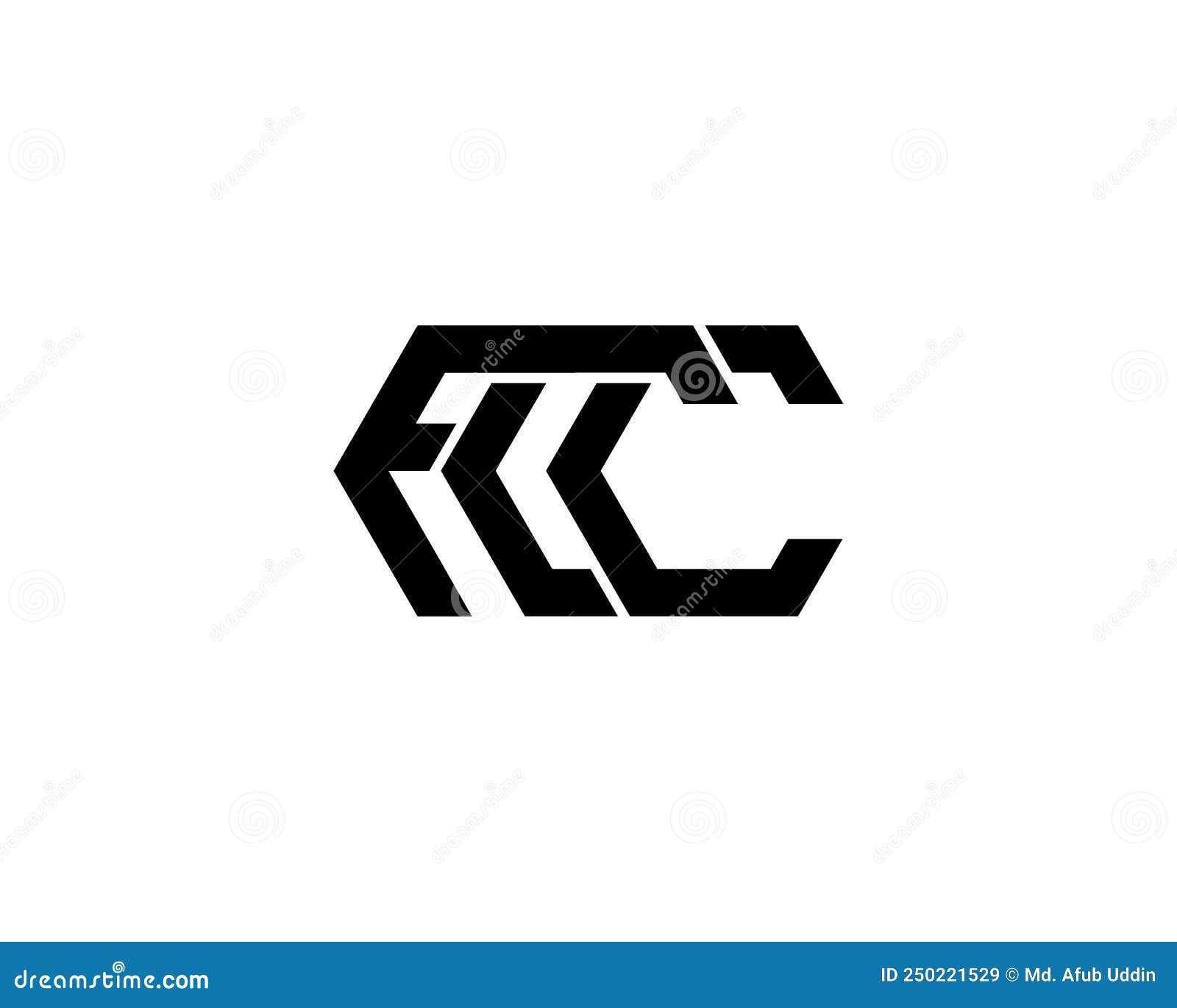 FCC Letter Modern Logo Icon Design Stock Vector - Illustration of ...