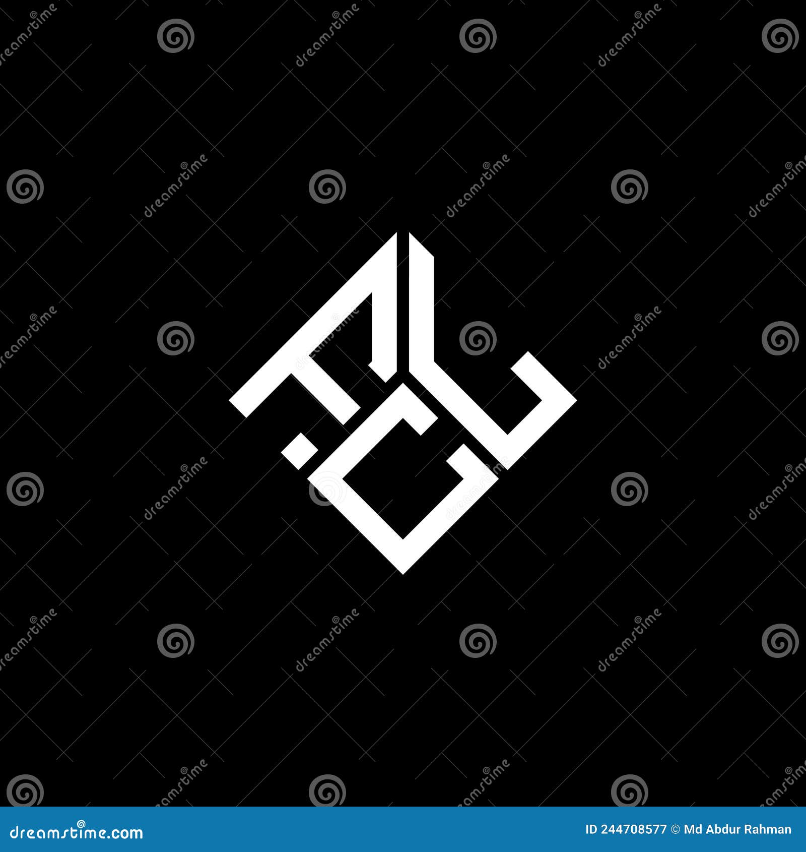 FCL Letter Logo Design on Black Background. FCL Creative Initials ...