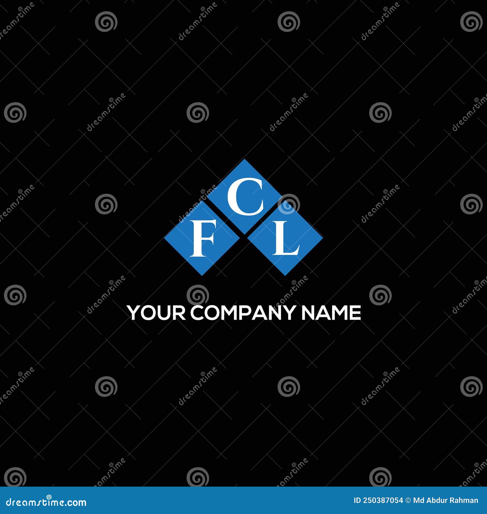 FCL Letter Logo Design on BLACK Background. FCL Creative Initials ...
