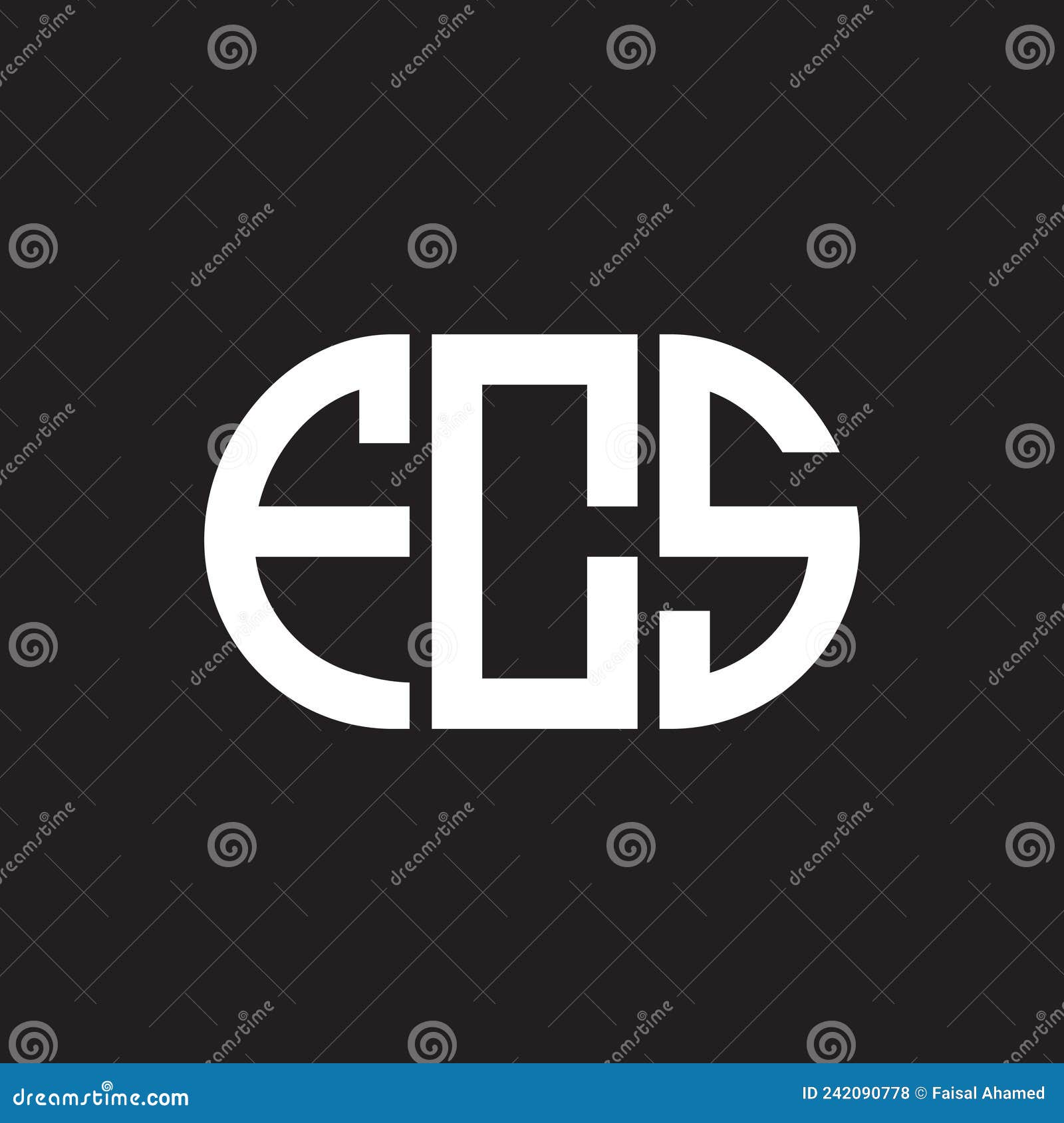 FCS Letter Logo Design on Black Background. FCS Creative Initials ...