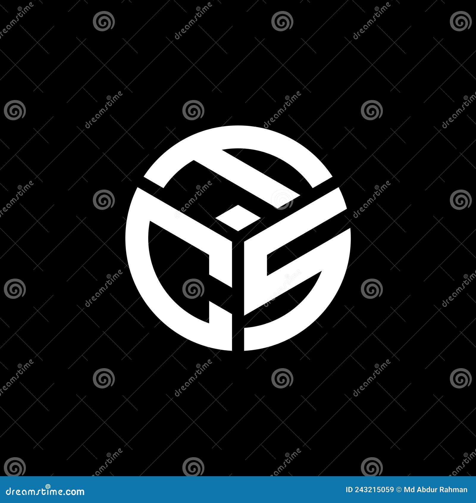 FCS Letter Logo Design On Black Background. FCS Creative Initials ...