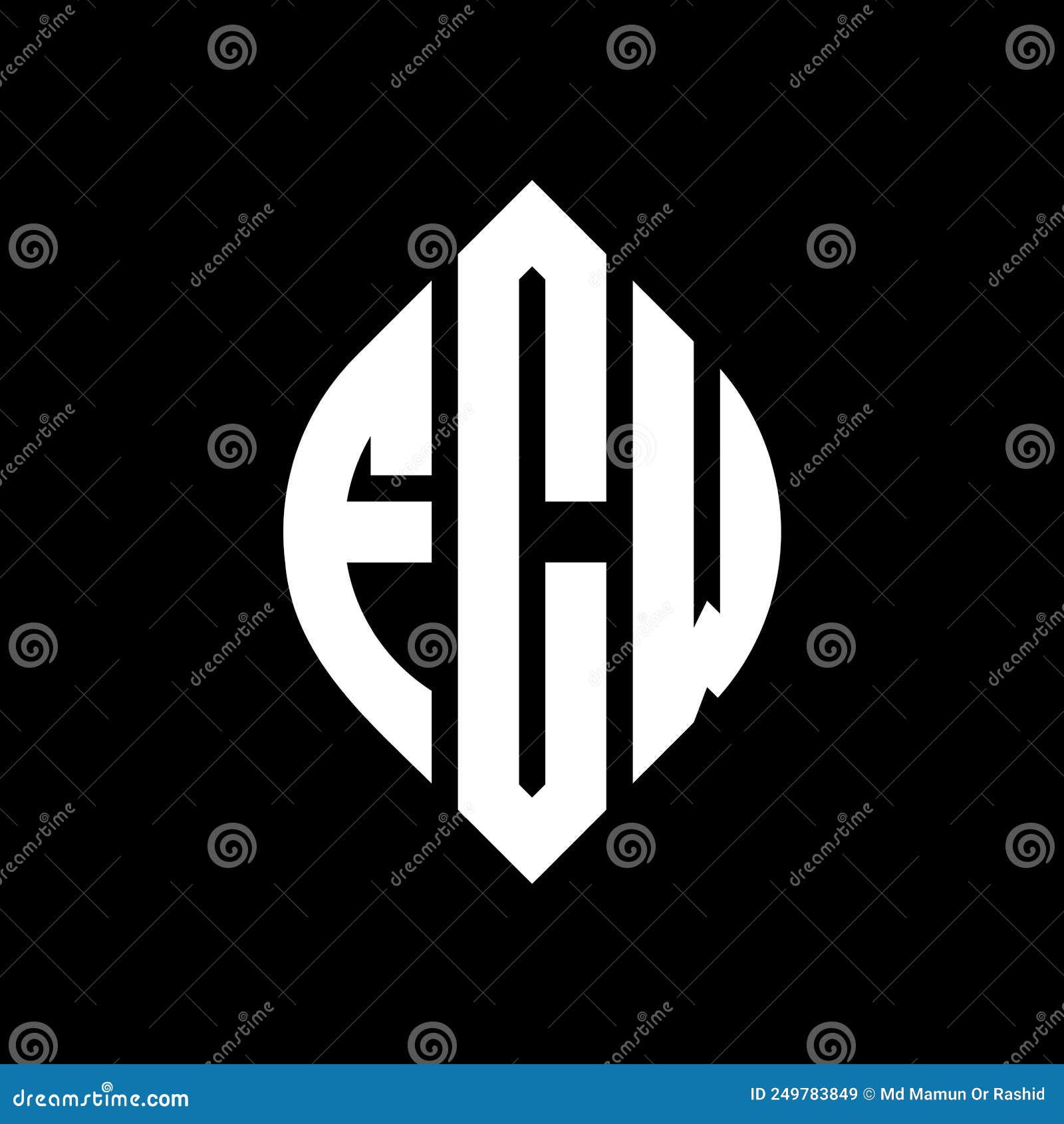 FCW Circle Letter Logo Design with Circle and Ellipse Shape. FCW ...