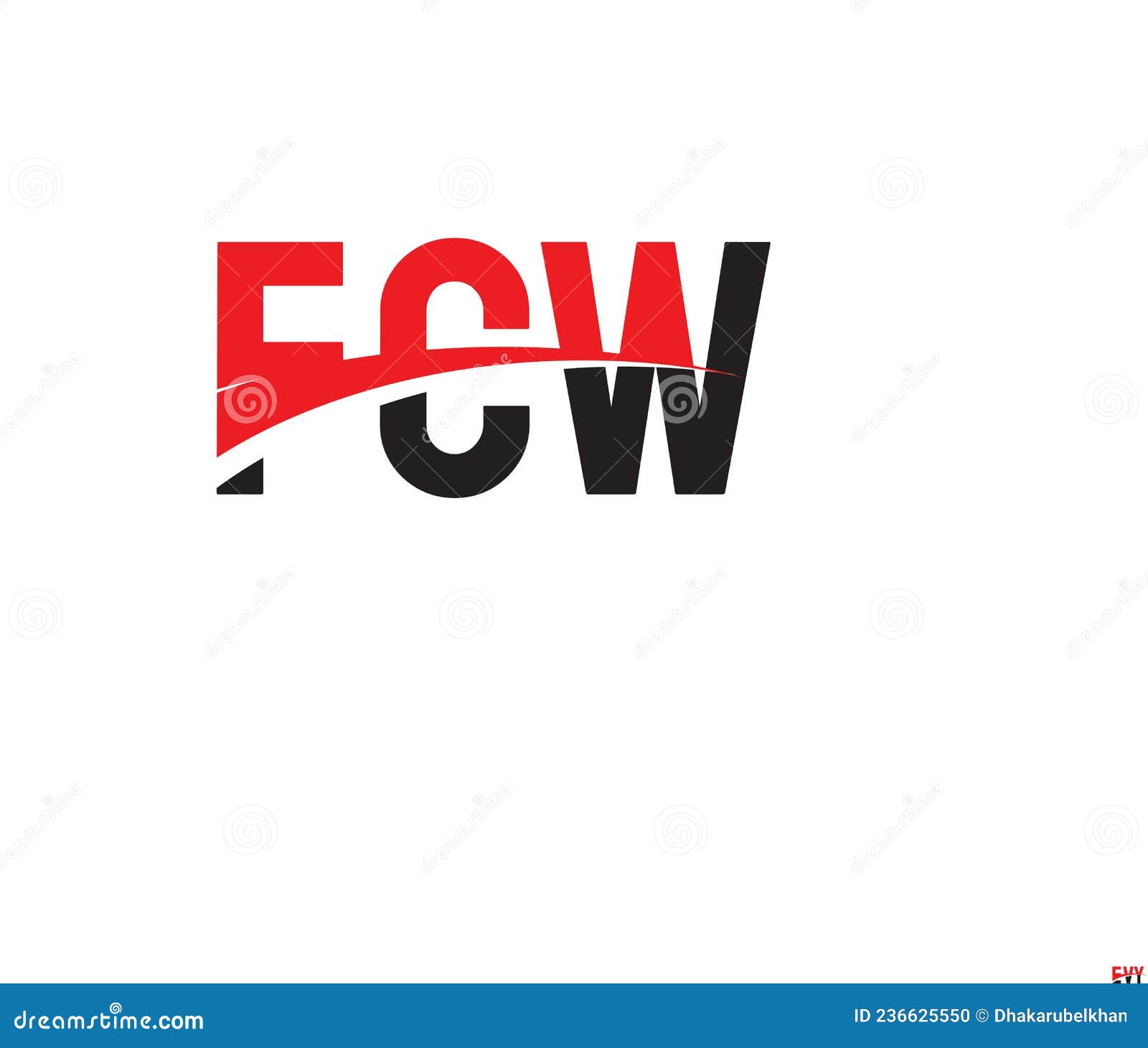 FCW Letter Initial Logo Design Vector Illustration Stock Vector ...