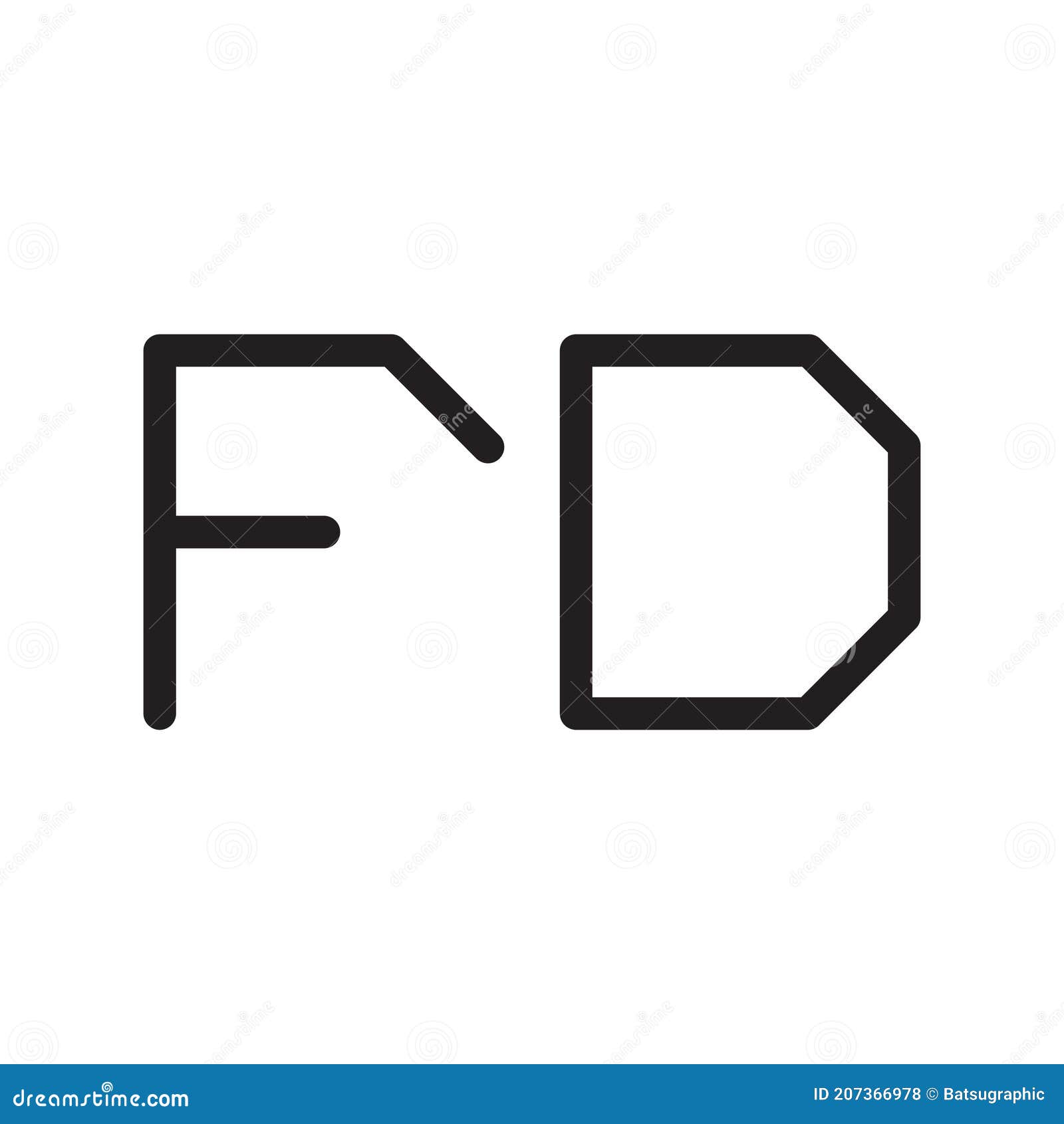 Fd Initial Letter Vector Logo Icon Stock Vector - Illustration of ...